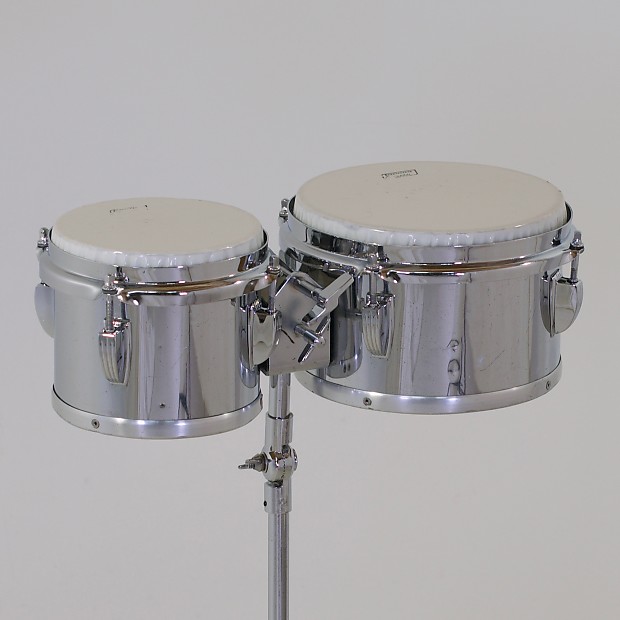 Vintage 70s Ludwig Wood Bongos with Chrome Wrap | Reverb