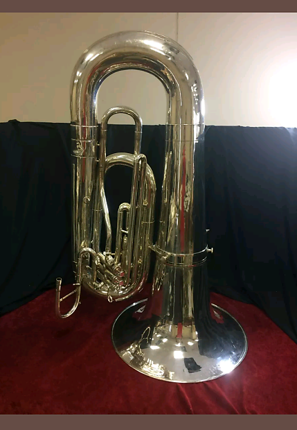 Kanstul Custom Class Silver Marching Contra Tuba | Reverb