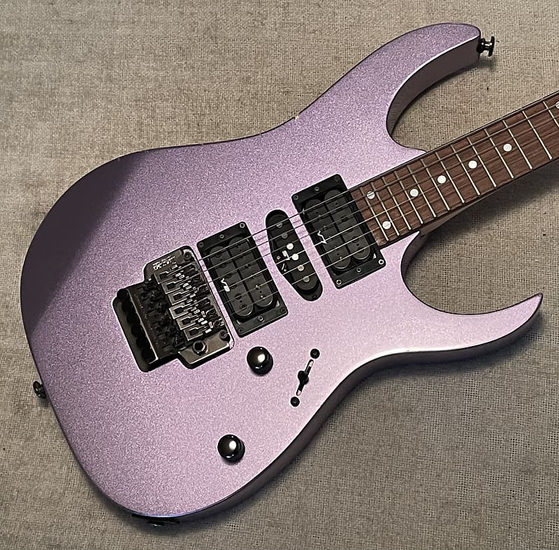 2001 Ibanez RG470 Titanium Ice / Purple Metallic Floyd Rose | Reverb