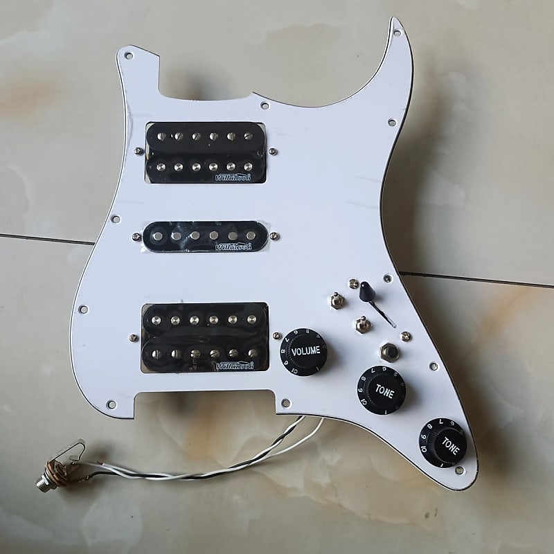 White Guitar Loaded Prewired Strat Style Pickguard, Wilkinson | Reverb