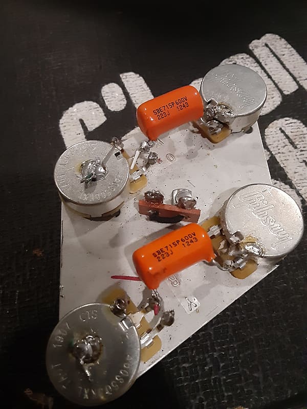 Gibson Wiring Harness, CTS Pots, Orange Drop Caps | Reverb
