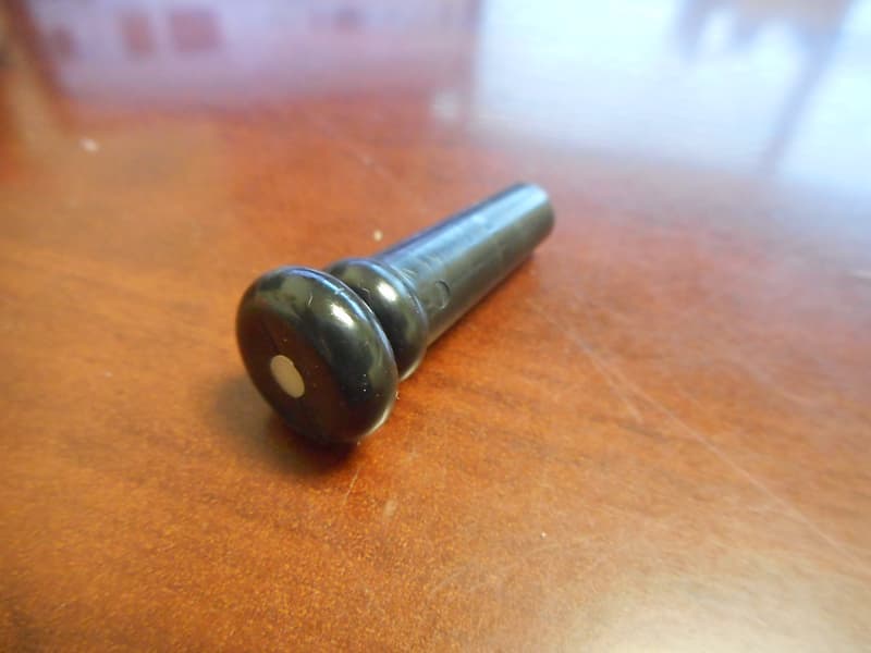 Acoustic Guitar Plastic End Pin (1), Black With White Dot | Reverb