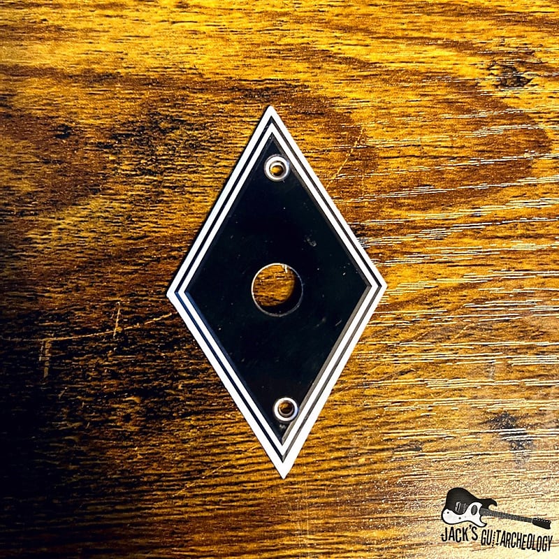 Gibson Custom Shop Diamond Jack Plate (2020s - Black) | Reverb