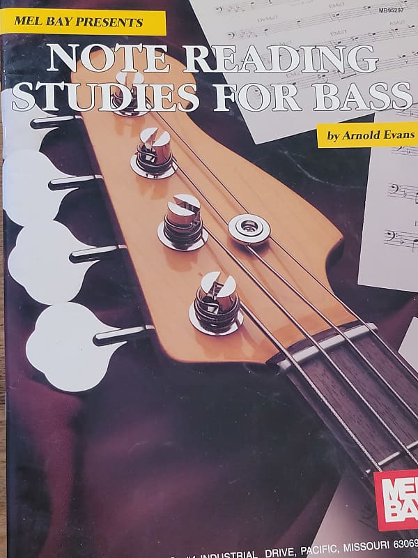 Note Reading Studies For Bass book by Arnold Evans 1994 | Reverb