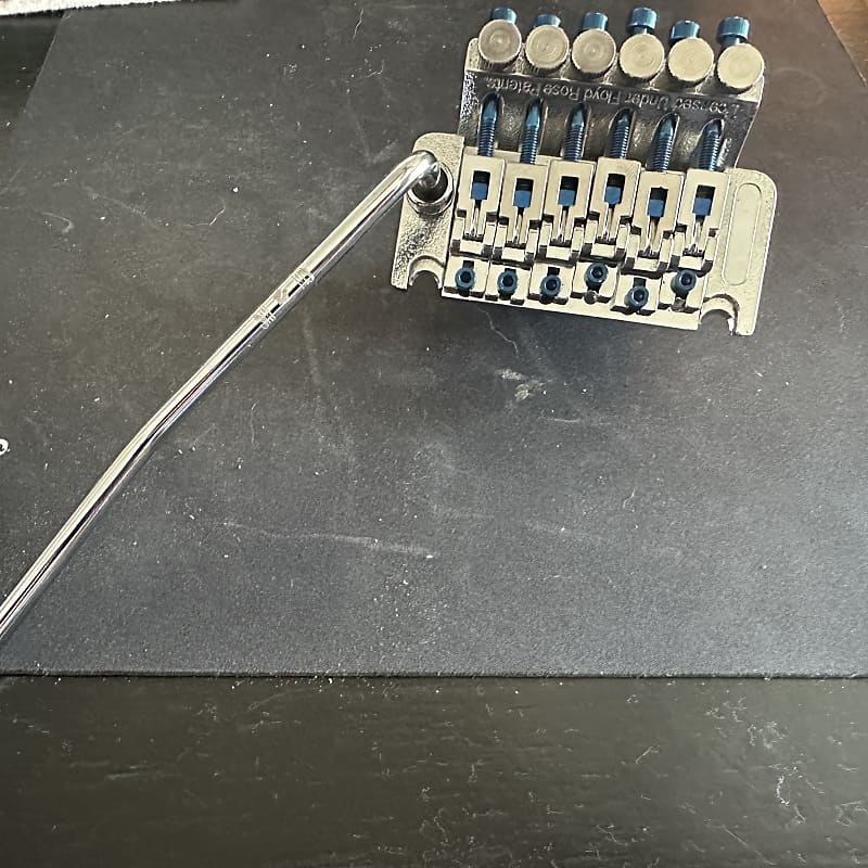 Schaller Floyd Rose Style - Chrome with Blue Upgrades | Reverb