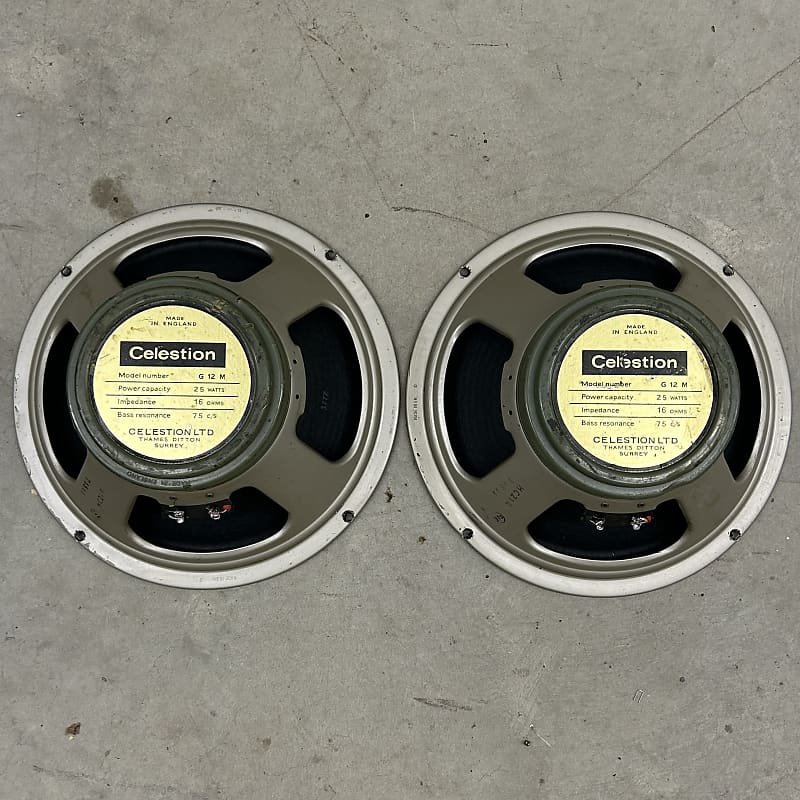 1970 Celestion T1511 Reconed Greenback Pair 16 Ohm | Reverb