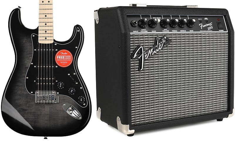 Squier Affinity Series Stratocaster Electric Guitar - Black | Reverb