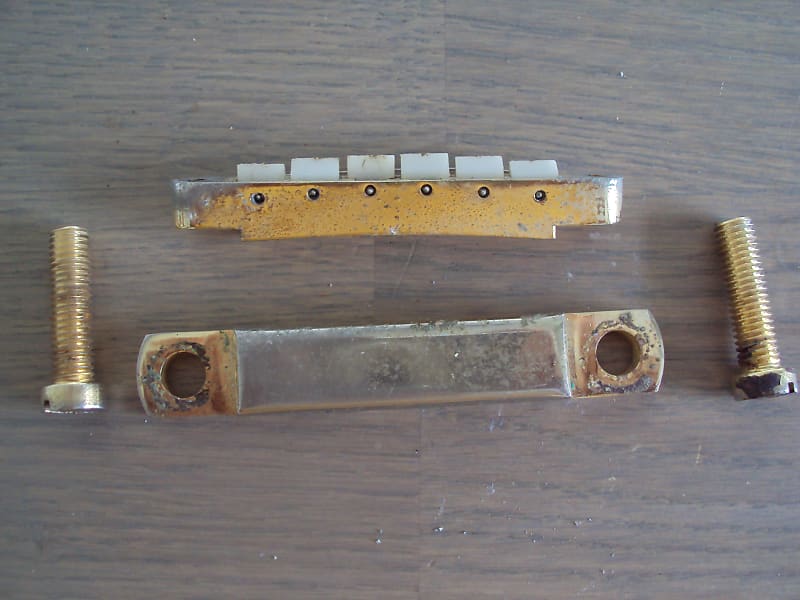 Ibanez HTF Bridge and stop Tailpiece Early 1970's Gold | Reverb UK