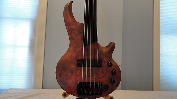 Cort Curbow 5 string Fretless Trans Red | Reverb