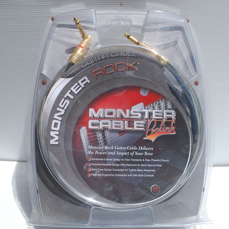 Monster Cable Prolink, Guitar Cable 12 ft. R/A to Straight, | Reverb