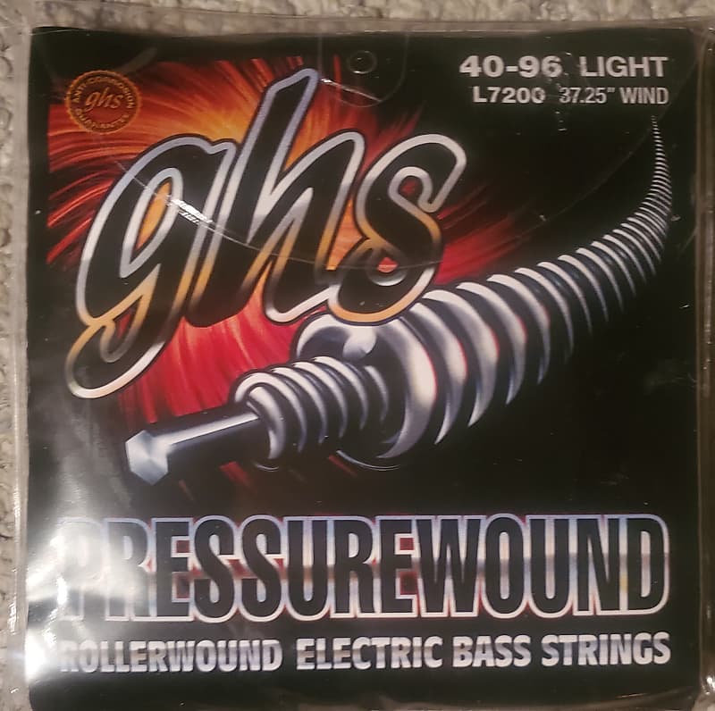 GHS Pressure wound light gauge bass strings | Reverb