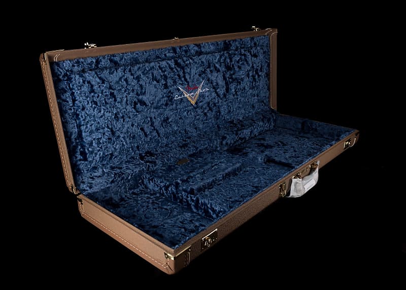 Used Fender Custom Shop G&G Deluxe Brown With Blue Interior | Reverb