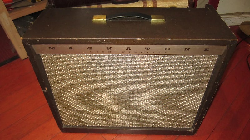 ~1961 Magnatone Custom 415 Clio Bass Amp Brown | Reverb