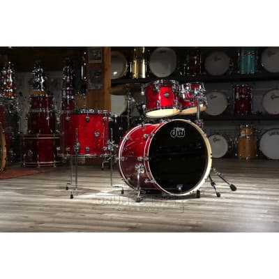 DW Performance 3pc Drum Set 22/13/16 Cherry Stain | Reverb
