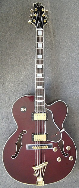 Samick JZ-2 Hollow Body electric guitar w/Case Wine Red | Reverb