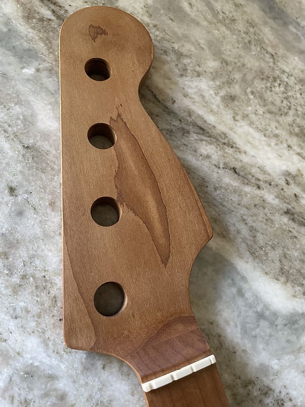 New Warmoth Roasted Maple Jazz Bass Neck | Reverb