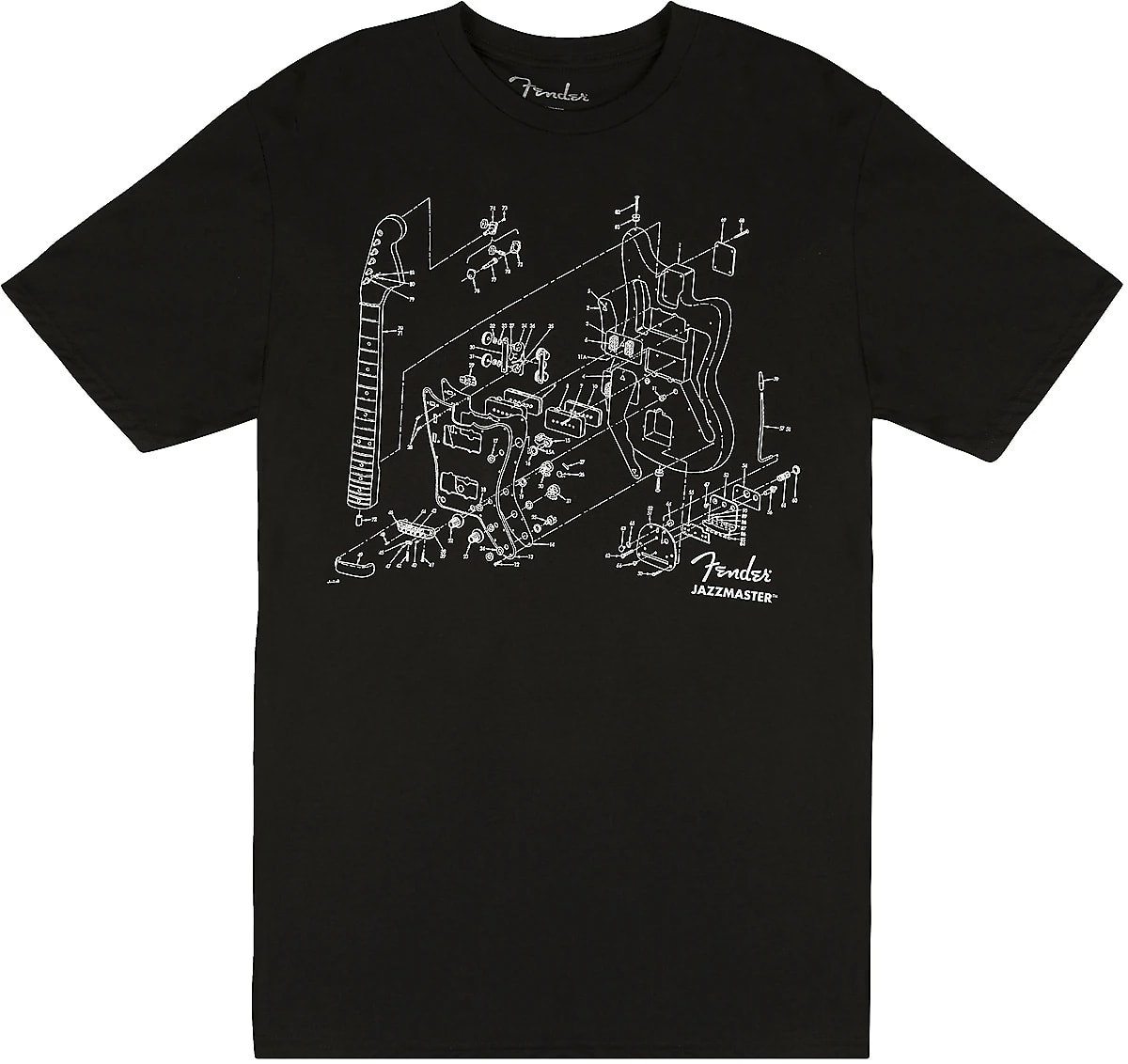 Fender Jazzmaster Patent Drawing T-Shirt - Small | Reverb España
