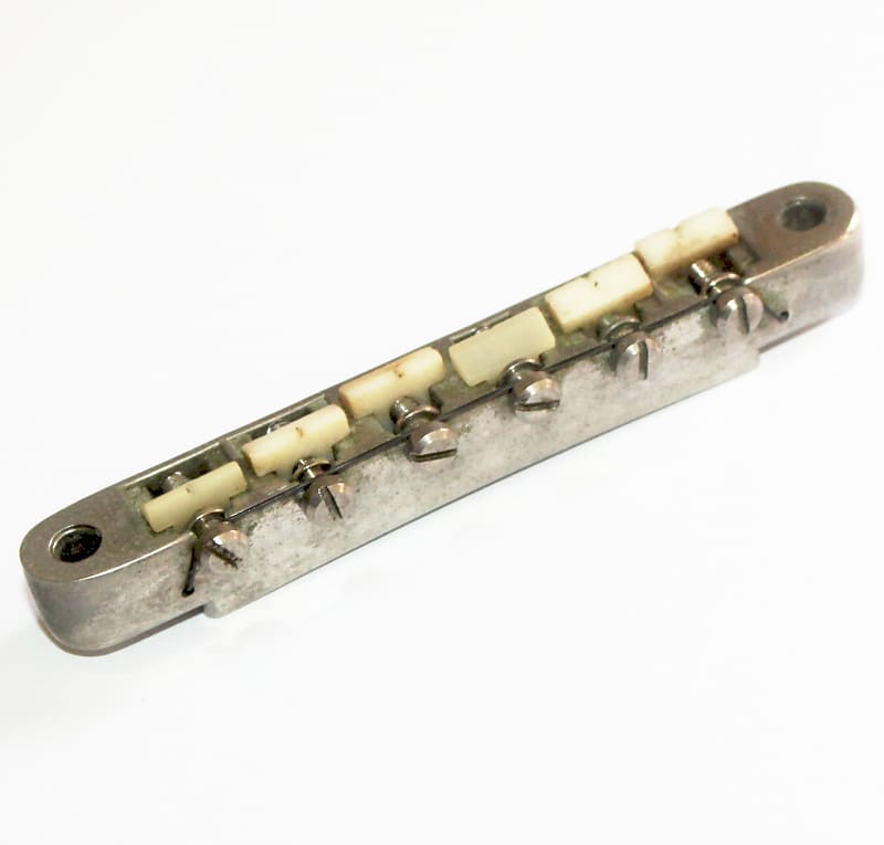 Vintage 1962 Gibson ABR-1 Bridge Nylon Saddles Foundry Mark | Reverb