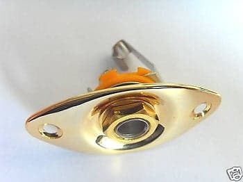 OVAL Electric Guitar Output Jack Plate 02,Gold | Reverb UK