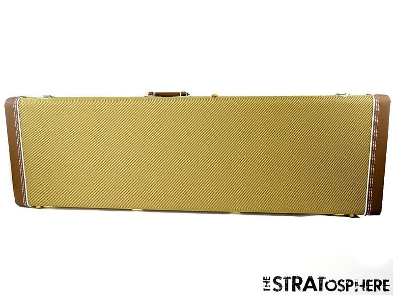 American Fender Precision P Bass G+G Tweed HARDSHELL CASE, | Reverb