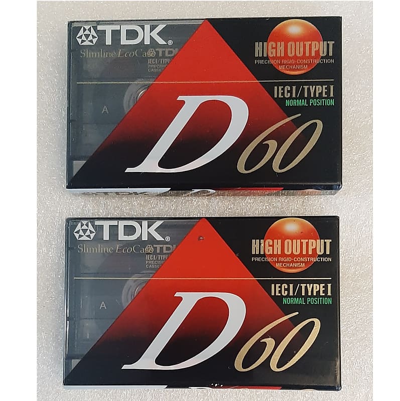 TDK D60 Dynamic Low Noise High Output Cassette Tape (Qty-2) | Reverb