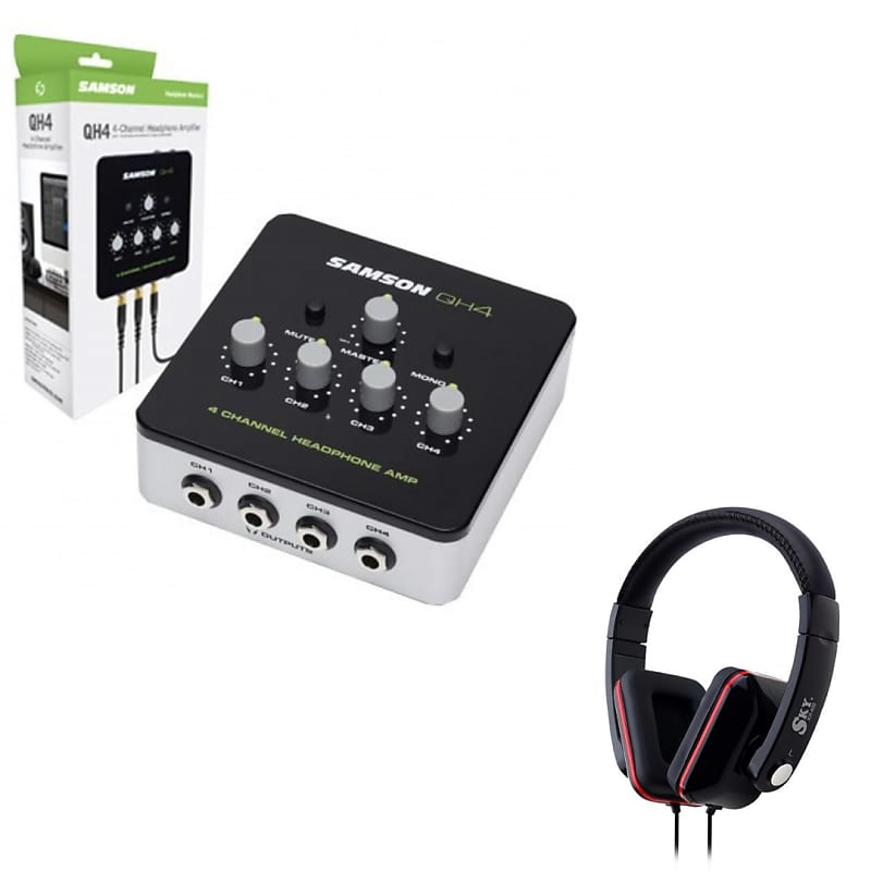 New Samson QH4 4-Channel Headphone Amplifier & Free | Reverb