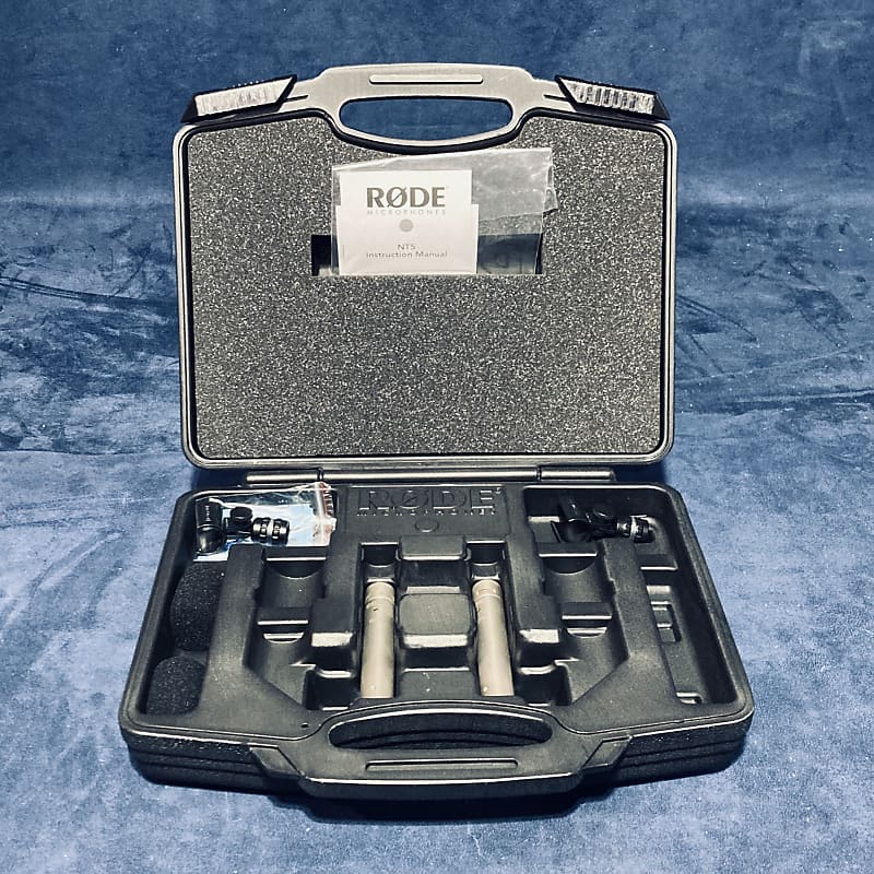 RØDE NT5 Condenser Microphones • Silver PAIR with Black Road | Reverb
