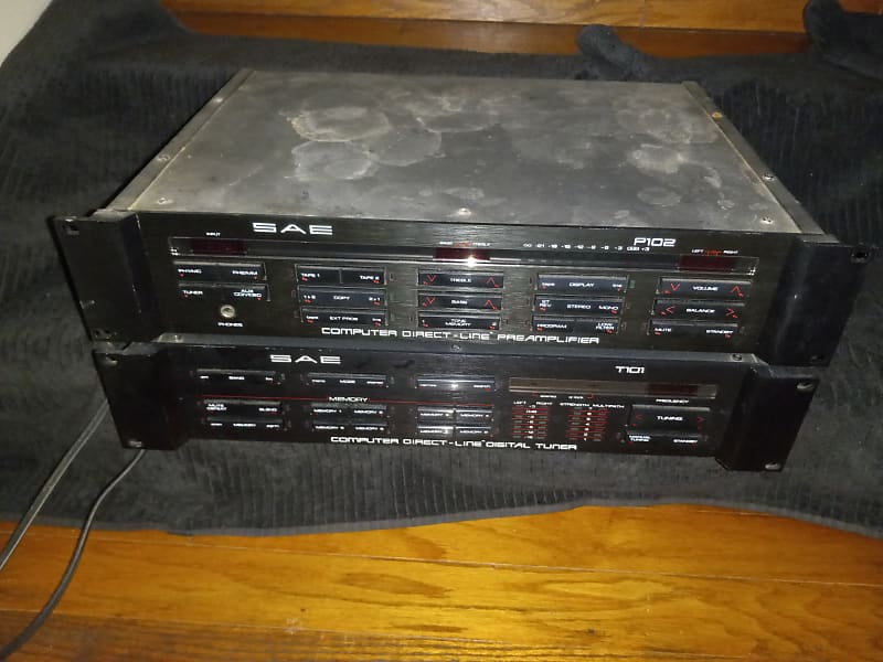 SAE P102 Power Amplifier Amp & T101 Stereo Tuner | Reverb