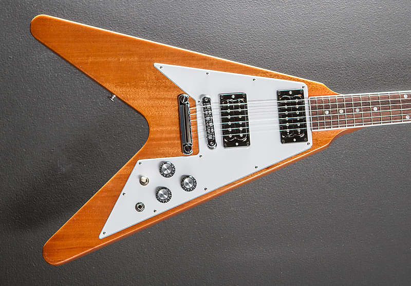 Gibson USA 70’s Flying V - Antique Natural | Reverb