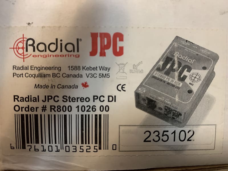Radial JPC Stereo PC DI Box 2013 | Reverb