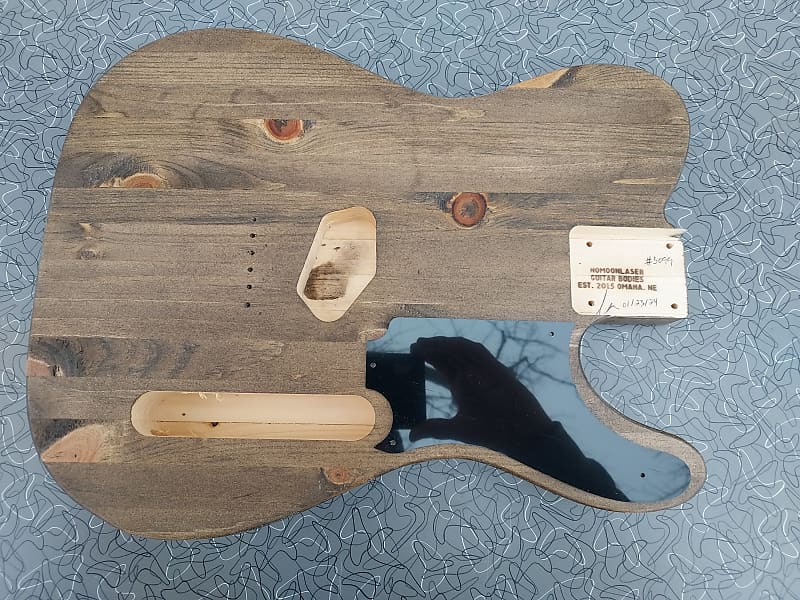 Guitar Body Esquire/Telecaster Style Nitro Finish Pinecaster | Reverb