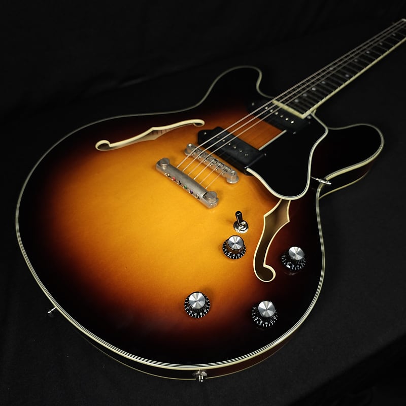 Eastman T60/TV-SB Sunburst Semi Hollow w/Case | Reverb