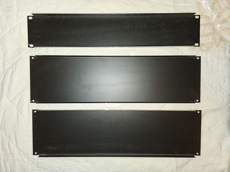 Lot of (2x) 3U and (1x) 2U Rack Blanks Heavy Steel Panel | Reverb