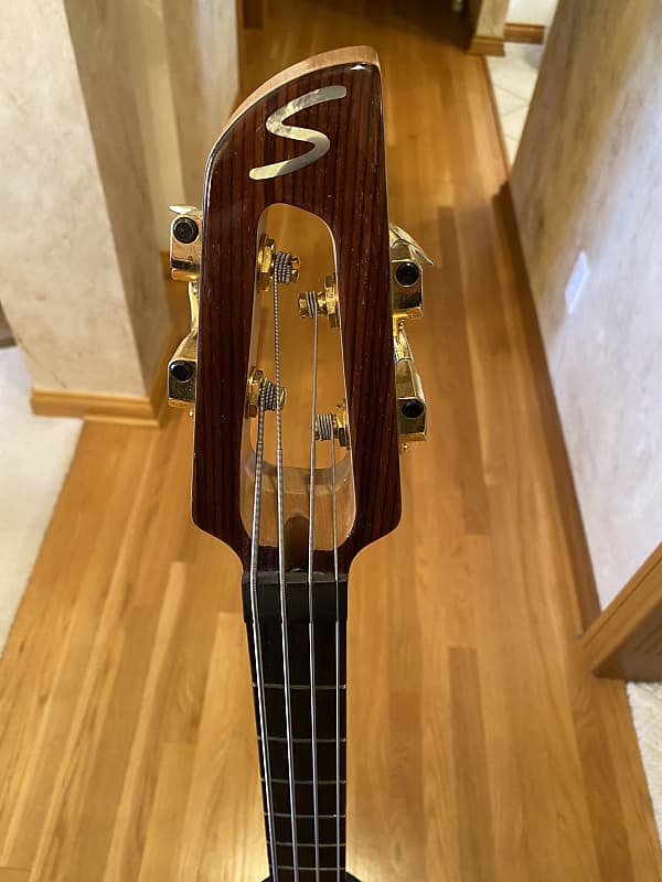 Open Headstock Active Samick Bass SBA460 1999 Blue Green | Reverb