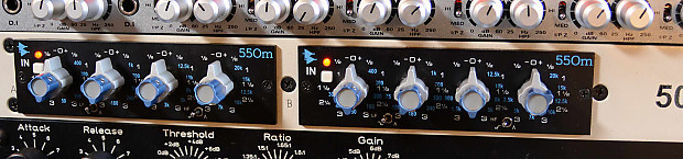 API 550m - pair of mastering EQs w/500-series rack | Reverb