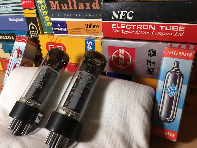 2 SameCode 1967 NOS Telefunken EL34 6CA7 Preamp Audio Tubes | Reverb