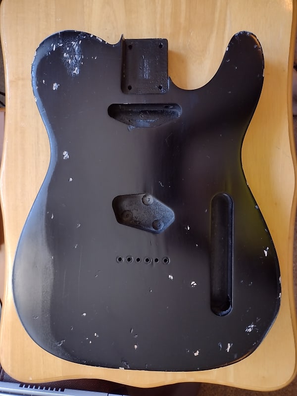 Alder Telecaster Body - Black Nitro, Aged/Relic | Reverb