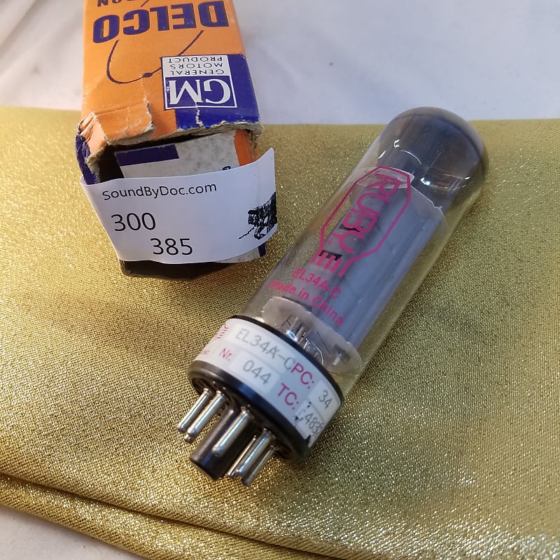 Ruby Tight Matched Pair (2) EL34A-C 6CA7 tNOS AT1000 TESTED | Reverb