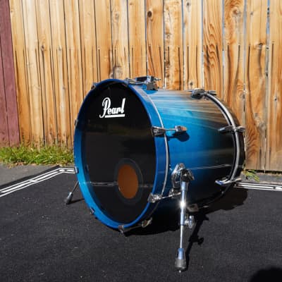 1960s Pearl 'Astro' Blue Oyster Strata Drum Kit | Reverb