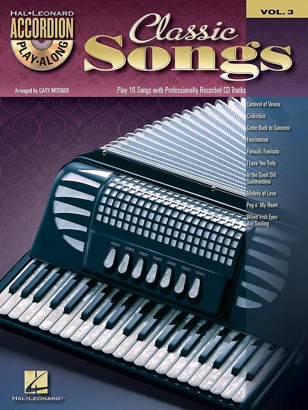 Classic Songs Accordion Play Along Book/CD V3 (Softcover | Reverb
