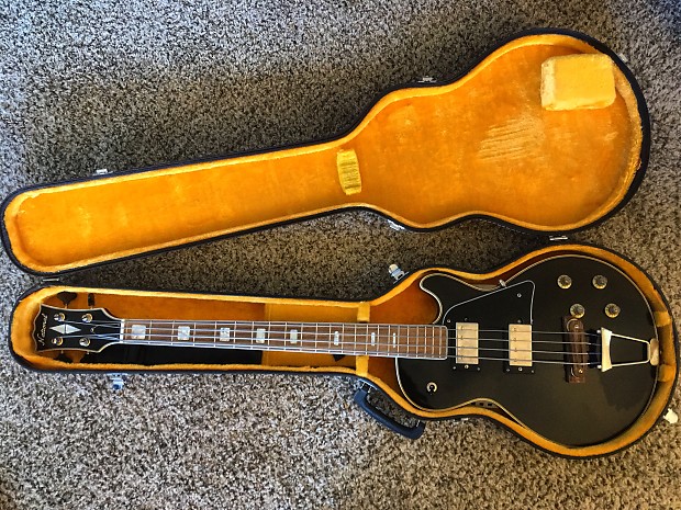 National Bass Single Cutaway (LP 477-2B) 70's Black with | Reverb