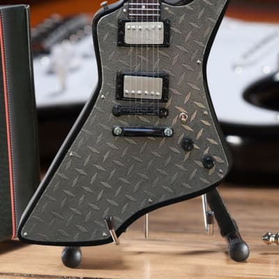 Axe Heaven 1:4 Scale Replica Diamond Plate ESP Mini Guitar | Reverb