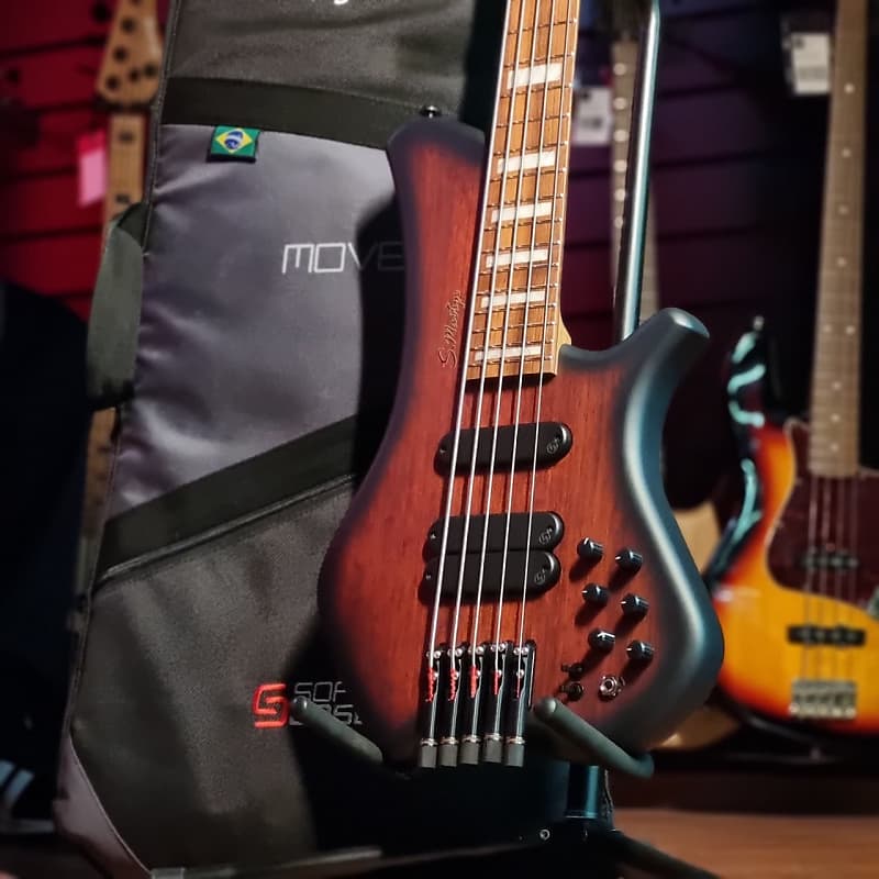 S.Martyn Custom Basses Blaze Single Cut 32 Headless - Red | Reverb