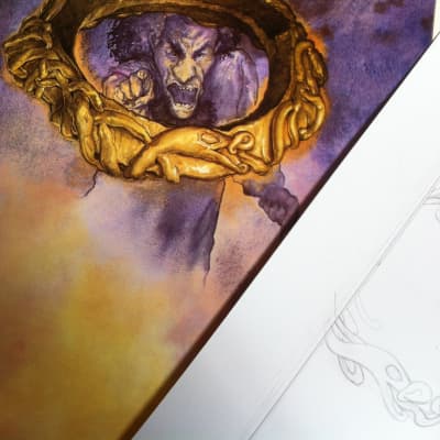 Daemoness Cimmerian baritone 7-string in Skeletorburst | Reverb