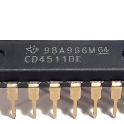 CD4511BE CD4511 CMOS BCD-to-7-Segment LED Latch Decoder - 20 | Reverb