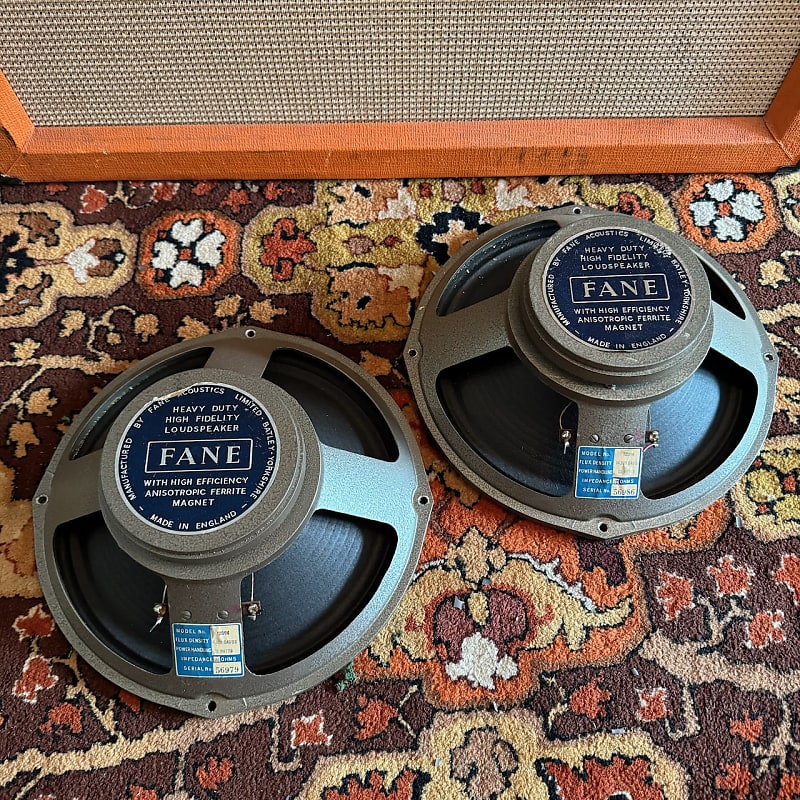 2x Vintage 1970s Fane 122/14 22w 15ohm 12" Pulsonic Cone | Reverb UK