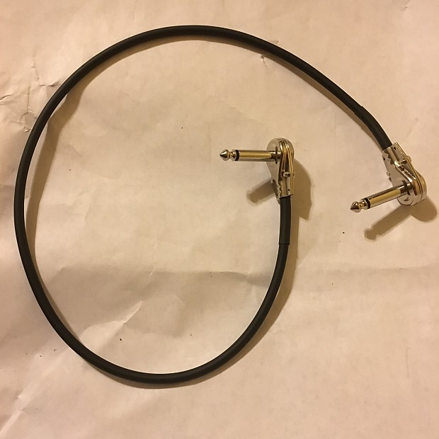 Guitar effects patch cable 24 " inch, right angle HEAVY DUTY | Reverb