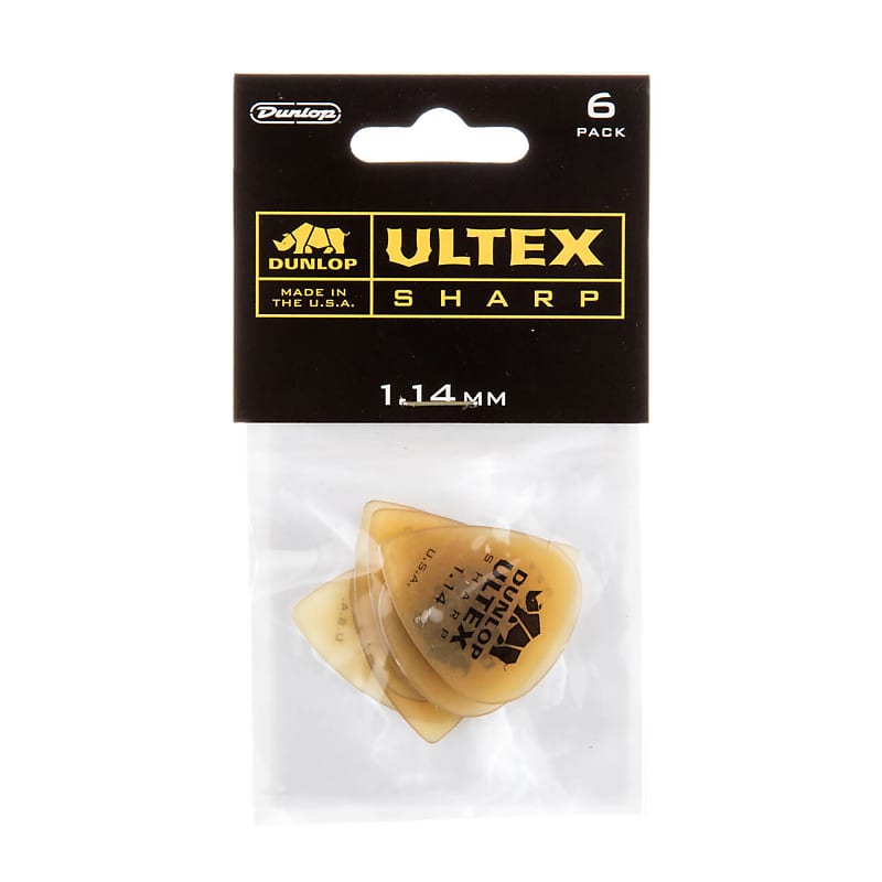 Dunlop Ultex Sharp Pick 1.14mm - 6 Pack | Reverb