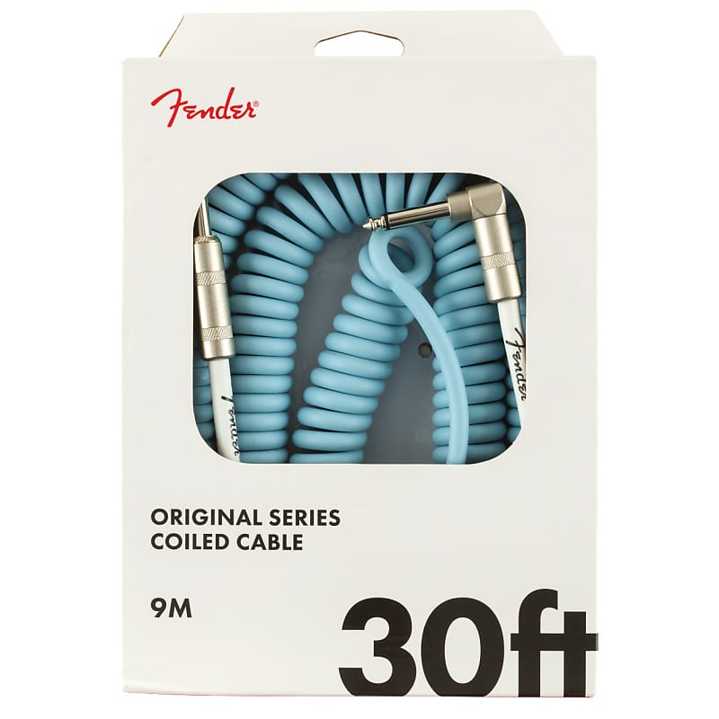 Fender Original Series Coil Cable, Straight-Angle, 30 foot in | Reverb