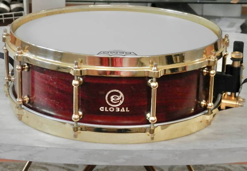 Global Percussion 5x14" Purple heart Wood Stave Snare Drum | Reverb